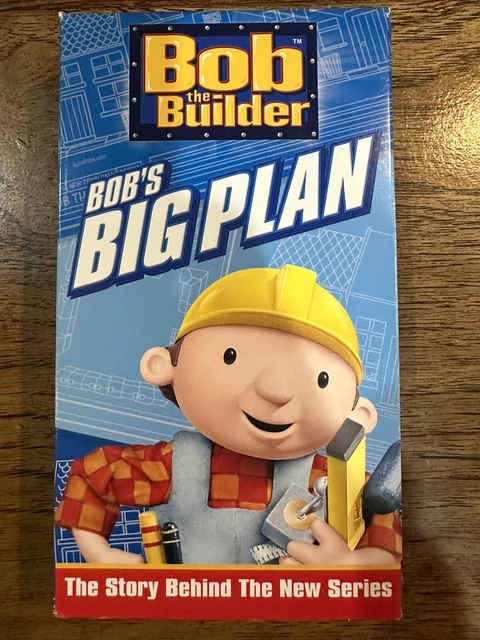BOB THE BUILDER Bob's Big Plan VHS Animation Yellow Tape 2005 Late ...