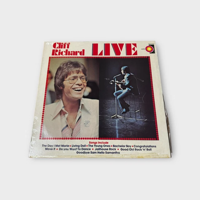 CLIFF RICHARD LIVE Vinyl LP Axis Records AXIS 6293 Rock Pop 1972 EUR 10 ...
