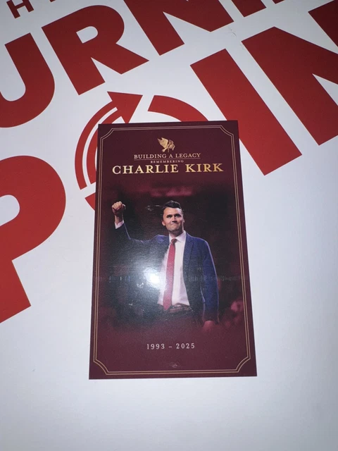 CHARLIE KIRK MEMORIAL *Rare* Laminated Card £98.29 - PicClick UK