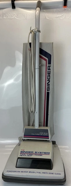 VINTAGE SINGER TWIN Turbo Upright Vacuum Cleaner - Works! $119.99 ...