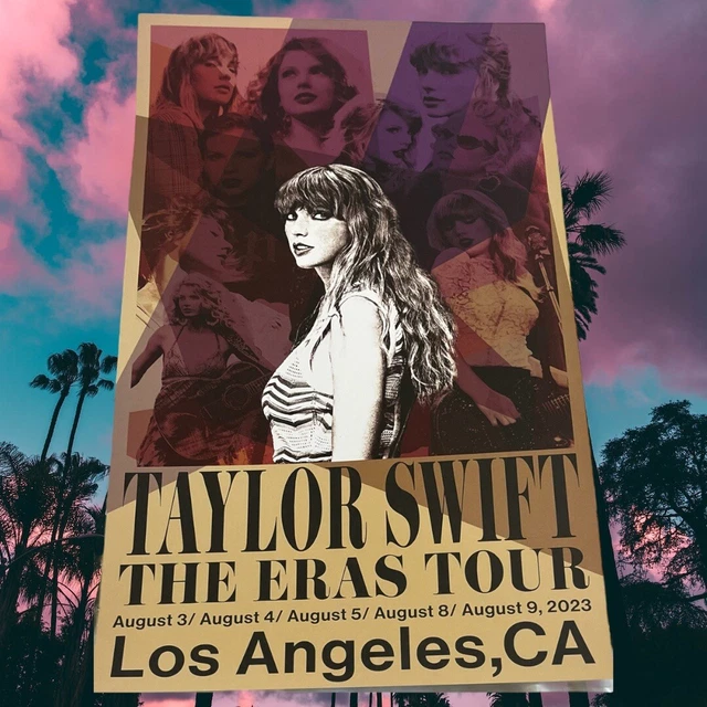 NEW AUTHENTIC TAYLOR Swift The Eras Tour Los Angeles Official Show ...