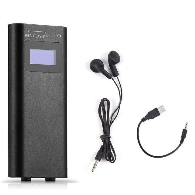 DIGITAL VOICE RECORDER Small Voice Activated Recorder With Back-Clip ...