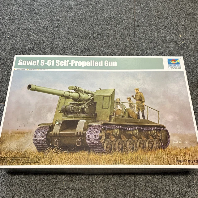TRUMPETER 1:35 #05583 Soviet S51 Self-Propelled Gun EUR 29,00 - PicClick DE