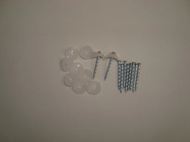 CORRUGATED MINI (MINIATURE) PVC Roof Sheet Fixing Nails 5 Packs of 10 ...