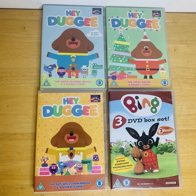CBEEBIES DVD BUNDLE Hey Duggee x 3 And Bing Box Set - Kids TV Shows Lot ...