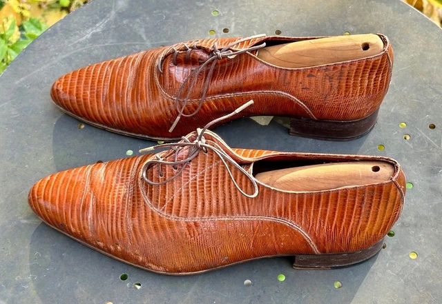 LIZARD SKIN 'WINKLE Picker' shoes by Fluevog, Peanut Brittle lizard ...