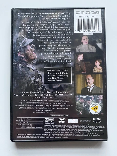 MY BOY JACK (DVD, 2008) Daniel Radcliffe, Kim Cattrall, David Haig $9. ...