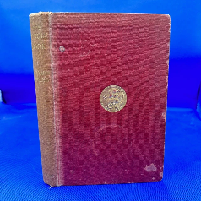 THE JUNGLE BOOK 1913 - RUDYARD KIPLING Classic & Vintage RED HARD BOUND ...