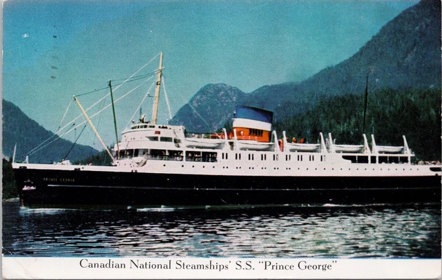 SS 'PRINCE GEORGE' Ship Canadian National Steamships 1950s Vintage ...
