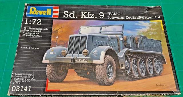REVELL 1:72 SD.KFZ.9 "Famo" Schwerer Zugkraftwagen 18t kit #03141 FREE ...