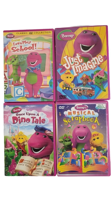 BARNEY DVD LOT Of 4-Let's Play School-Just Imagine-Musical Scrapbook ...