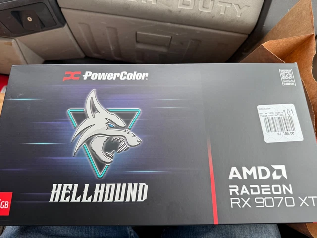 AMD RADEON POWERCOLOR Hellhound RX 9070 XT BRAND NEW IN BOX - IN HAND ...