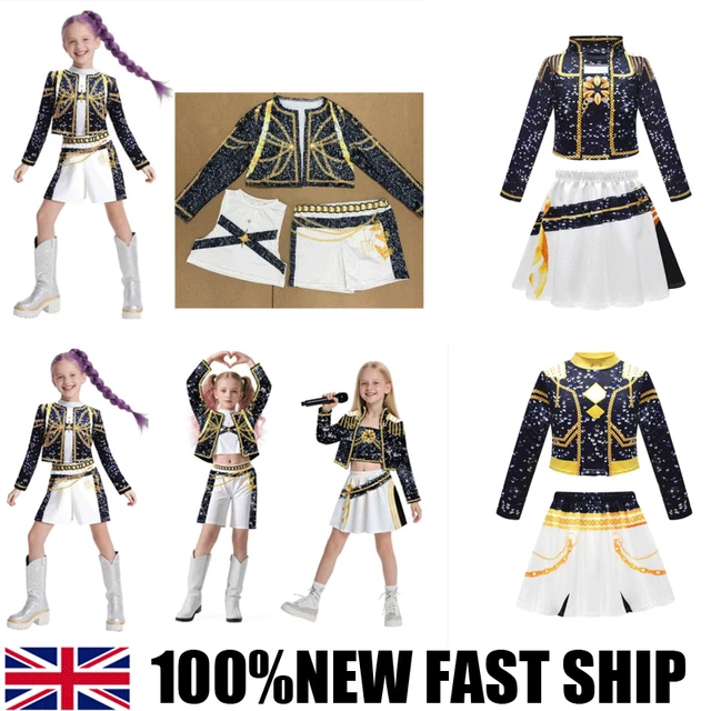 GIRLS KPOP DEMON Hunters Rumi Mira Zoey Cosplay Costume Party Fancy Dress Skirts £16.69 ...