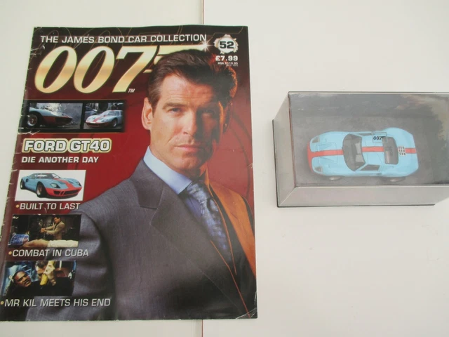 007 JAMES BOND Car Collection Ford GT 40 Model & Magazine - Die Another ...