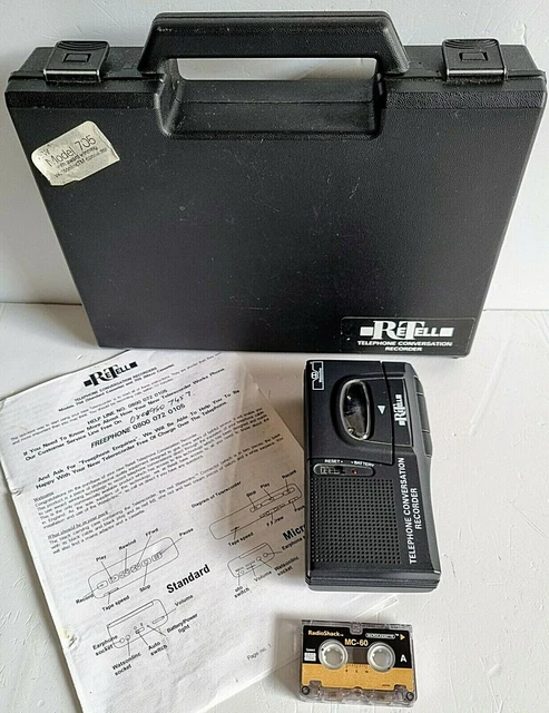VINTAGE RETELL/WATSONLINC TELEPHONE Conversation Micro Cassette ...