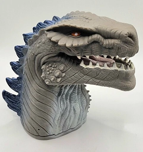 GODZILLA HEAD VINTAGE 1998 Toho Toy Hand Puppet 90s Retro Dinosaur ...