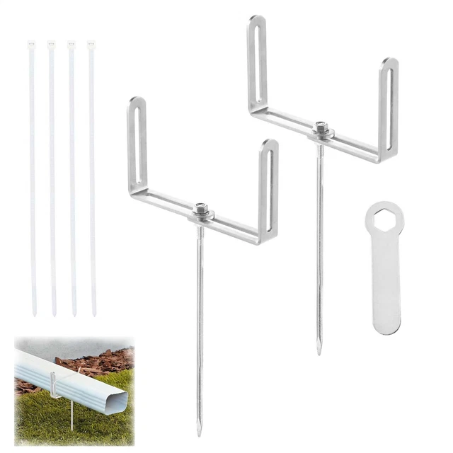 RAIN DOWNSPOUT BRACKET Hinge Downspout Drainage Gutter Bracket Pipe £17 ...