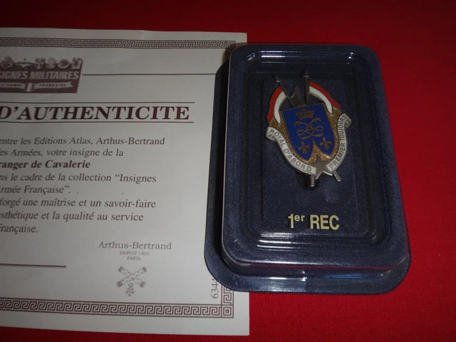 FRENCH MILITARY 1ER REC Insignia, Arthus-Bertrand Certificate Authenticity + Box EUR 7,94 ...