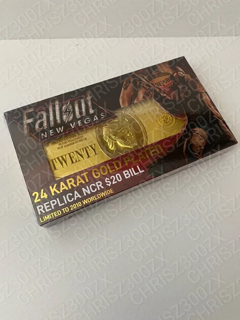 FALLOUT NEW VEGAS NCR Replica Currency Gold Plated Bill Figure Veteran ...