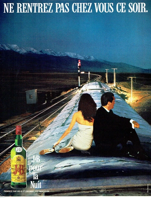 PUBLICITÉ ADVERTISING 0323 1990 whisky Johnnie Walker ne rentrez pas ...