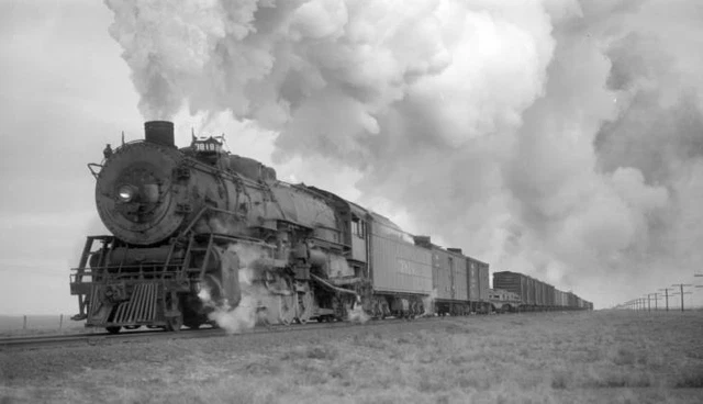 AT&SF SANTA FE Railroad locomotive engine No. 3818 type 2-10-2 OLD TRAIN PHOTO 5 $8.50 - PicClick AU