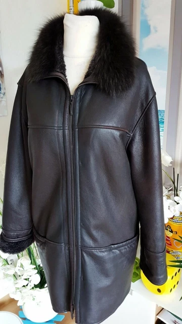 DAMEN LAMMFELLJACKE LAMMFELLMANTEL BARISAL Fuchskragen TOP Gr. 42 EUR 119,00 - PicClick DE