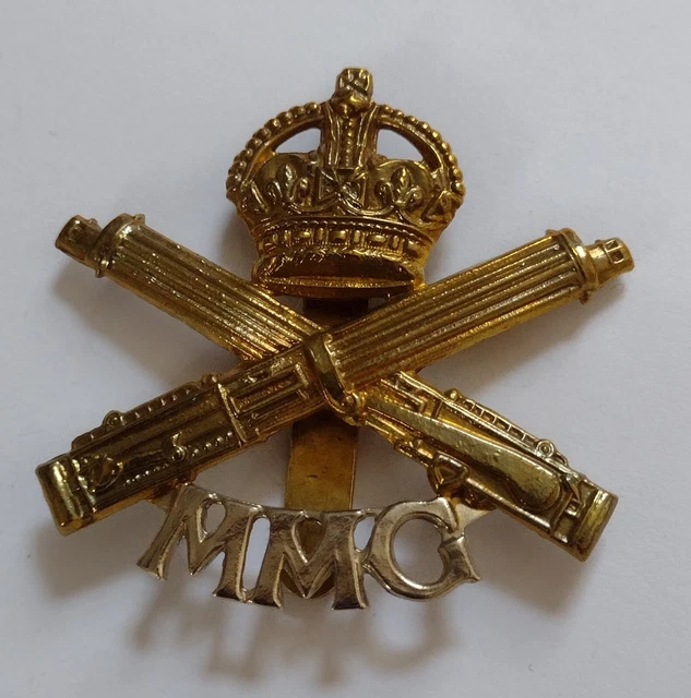 WW1 MOTOR MACHINE Gun Corps Cap Badge KC Bi-Metal Slider 50mm ANTIQUE ...