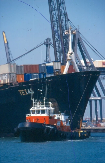 ORIGINAL SHIP COLOUR Slide Of A Tug 'Flying Osprey' With Container ...