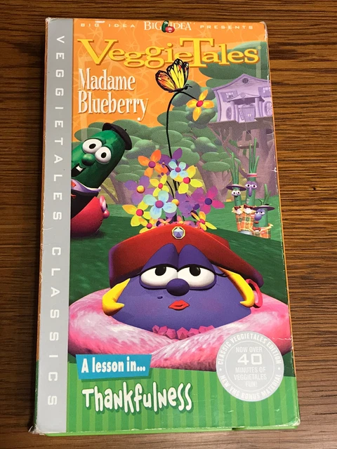 VHS VEGGIETALES MADAME Blueberry ~ Une leçon de gratitude 2003 matériel ...