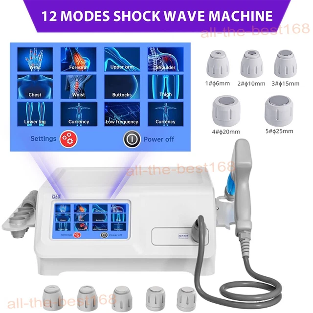 PORTABLE ESWT SHOCKWAVE Therapy Machine 8 Bar Physio Massager for ...