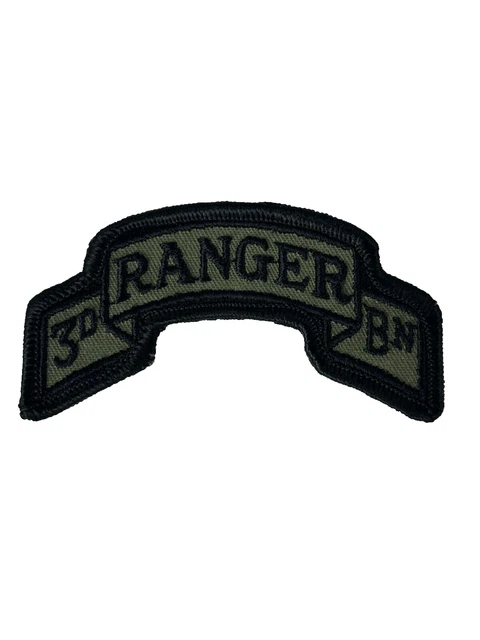 US ARMY 75TH Ranger Regiment 3rd Ranger Bn Uniform patch Od Green oliv ...