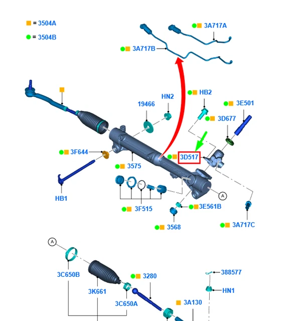 FORD RANGER T6 MK1 Power Steering Rack Valve Assy RHD 1729330 NEW ...