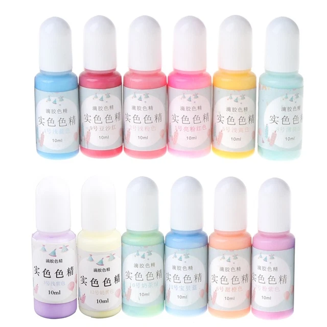 LIQUID MACARON CANDY Color Pigment Dye 12 Bottles Resin Dye DIY Jewelry ...