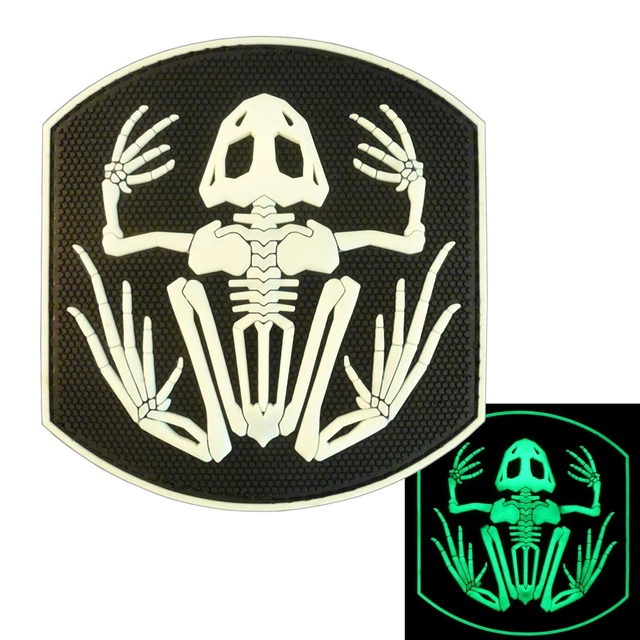 FROGMAN DEVGRU US navy seals PVC 3D glow dark bone frog morale hook ...