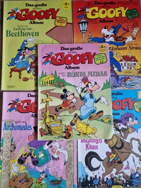 WALT DISNEYS GOOFY Album & Magazin Konvolut 5 Er Set ,Archimedes,K ...