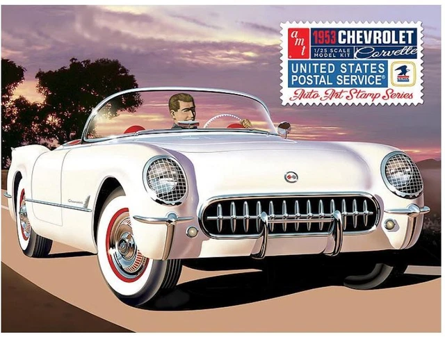 AMT 1:25 1953 Chevy Corvette USPS Stamp Series Model Kit EUR 49,00 ...
