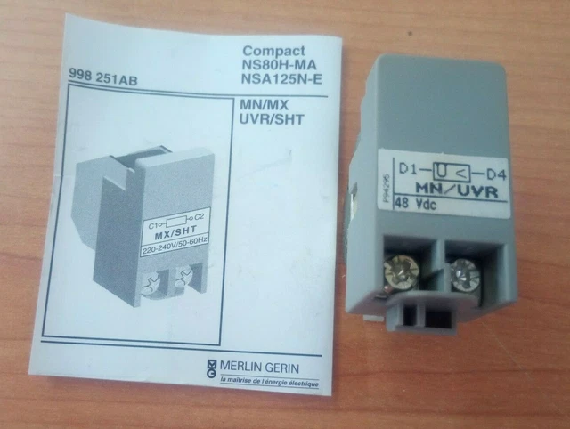 MERLIN GERIN COMPACT Mn-Uvr 28086 48 Vdc Coil £20.97 - PicClick UK