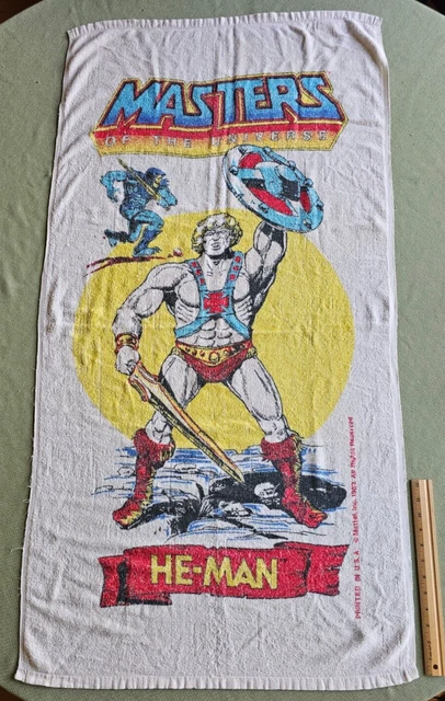 COOL 1983 VINTAGE He-Man Masters of Universe Beach / Bath Towel Franco ...
