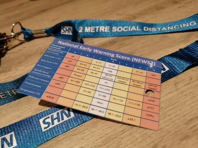 NEWS2 OBS CHART Ref Card Ambulance Paramedic Responder NHS ID Badge ...