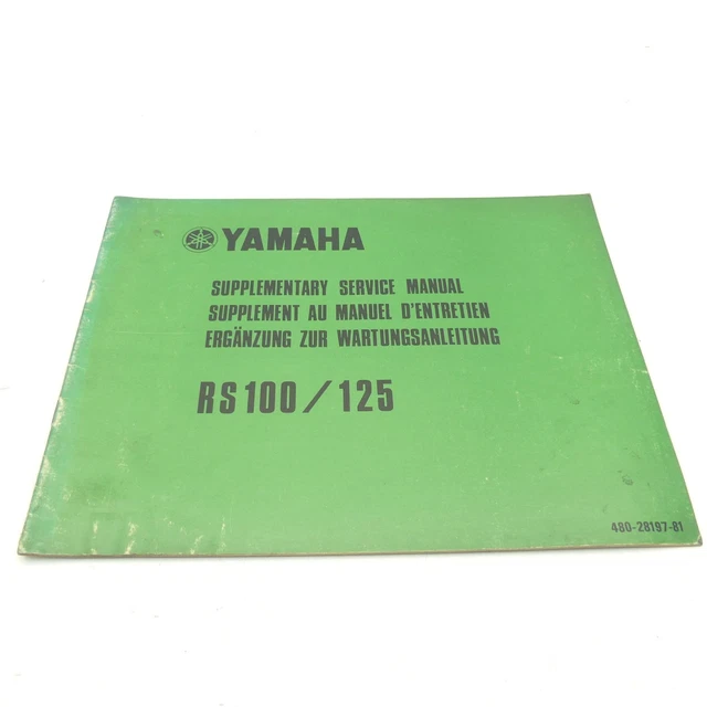 ORIGINAL YAMAHA RS 100 125 Zusatz Werkstatthandbuch Reparaturanleitung ...