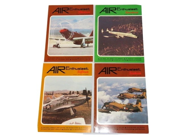 AIR ENTHUSIAST MAGAZINE Vol 13-16 Aviation 1980-81 Vintage Collectible ...