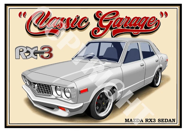 NEW CLASSIC GARAGE Mazda RX3 Sedan tin metal sign $66.00 - PicClick AU
