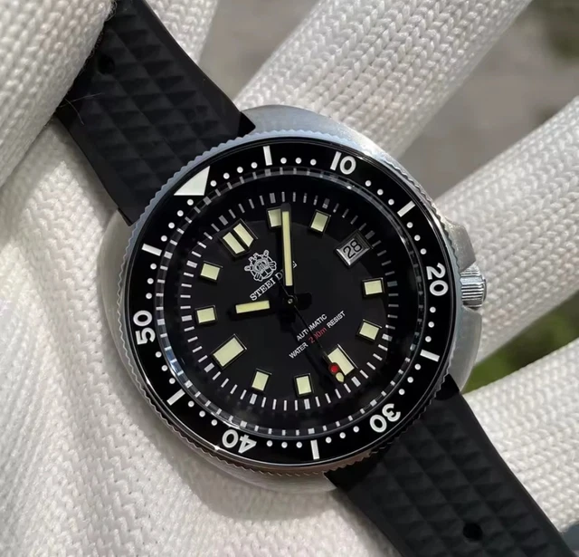 STEELDIVE SD1970 CAPTAIN Willard Automatic Turtle Dive Watch with Seiko ...