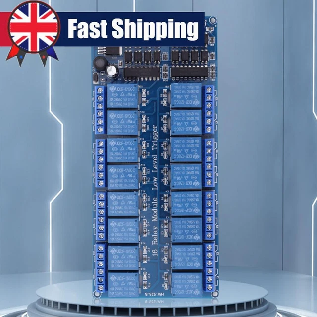 16 CHANNEL DC Relay Module Relay Module Trigger Board 12V LM2576 for ...