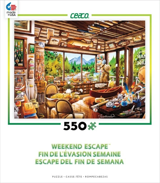 WEEKEND ESCAPE: FISHING Map and Guide Shop 550 Piece Puzzle - Hiro ...