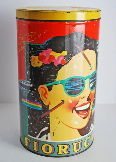 VINTAGE FIORUCCI ANDY Warhol Tin Metal Storage Can Canister Pop Art 10. ...