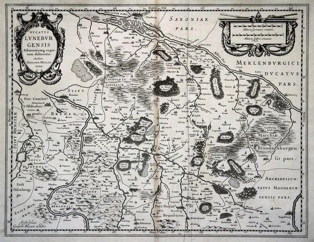 HERZOGTUM LÜNEBURG ORIGINAL Kupferstich Landkarte Blaeu 1645 EUR 200,00 - PicClick DE