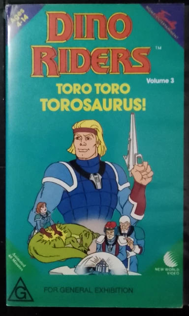 DINO RIDERS VOL 3 VHS Toro Toro Torosaurus! Pal animation Rainbow Video ...