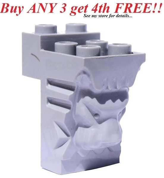 ☀️NEW LEGO LIGHT Gray lion Head - Building Accent Brick Sculpture ...