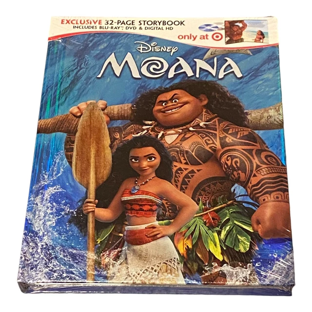 MOANA DISNEY TARGET Exclusive Blu-Ray, DVD, w/ Storybook New Sealed £28 ...